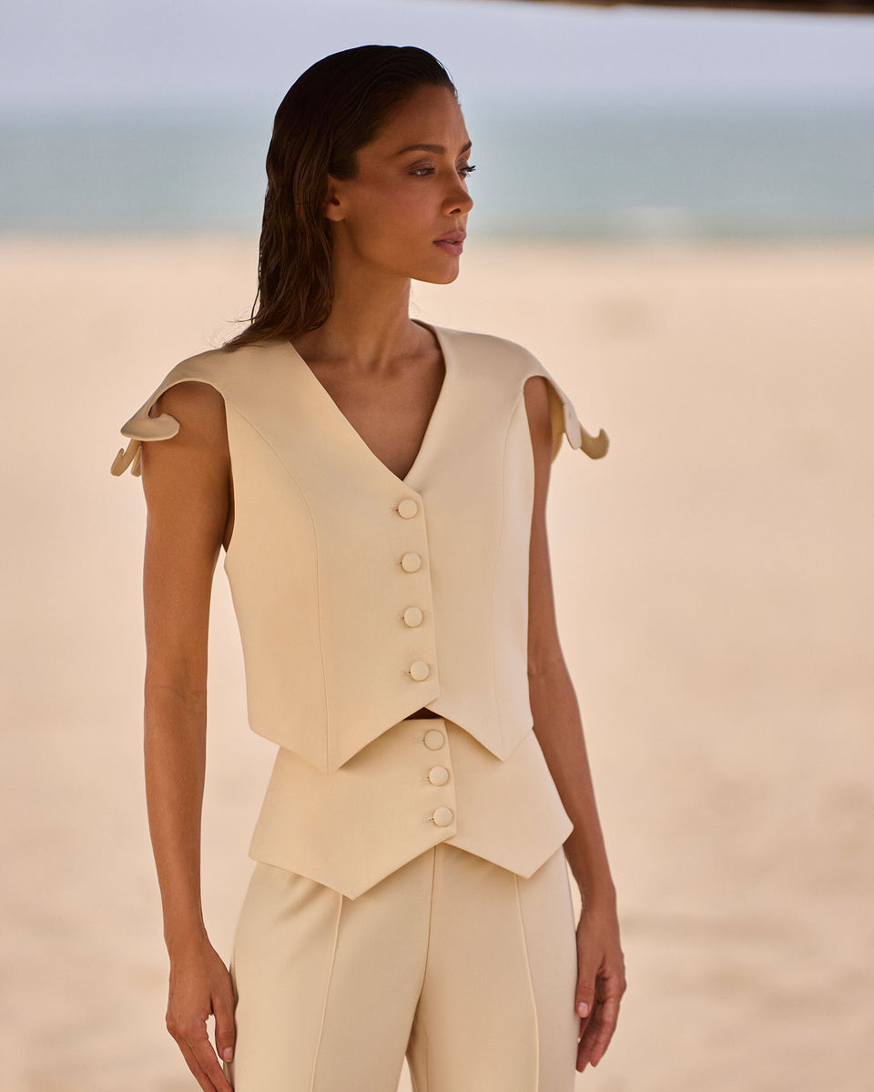 Colete Arabesco - Vanilla - Hand Lace – HAND LACE